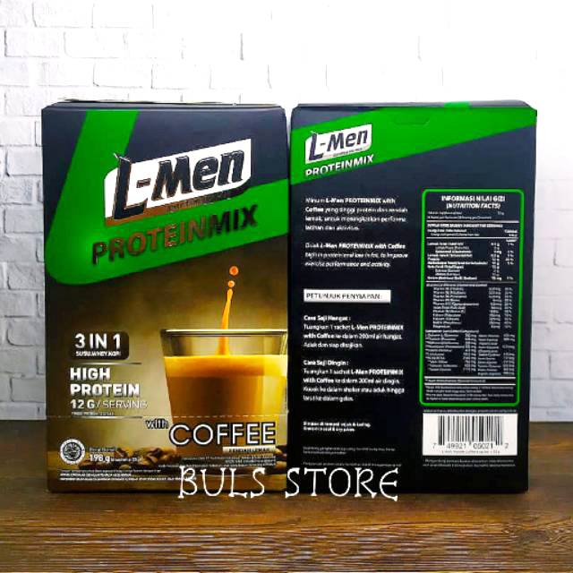 Jual L-Men Proteinmix Coffee/ L-Men Protein mix Coffee 6 x 33gr ...