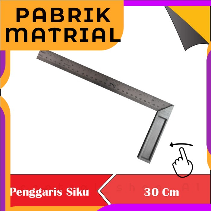 Jual alat Penggaris Siku UK 30 CM PROFESIONAL INDUSTRIAL Pertukangan ...
