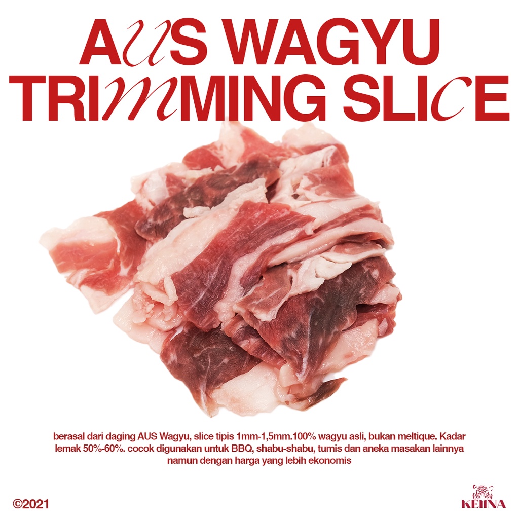 Jual Daging Sapi Beef Aus Wagyu Trimming Slice Sukiyaki Yakiniku ...