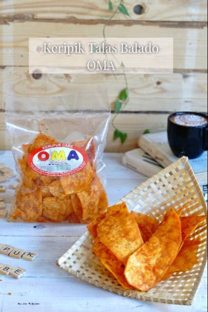 Jual KERIPIK TALAS BALADO OMA / oleh oleh padang minang / keripik taleh ...