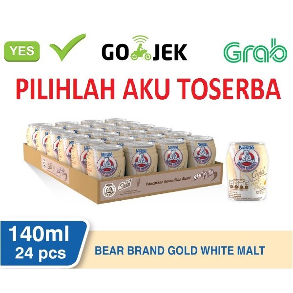 Jual Susu Beruang Bear Brand Gold White Malt - 140 ml (1pack isi 24 ...