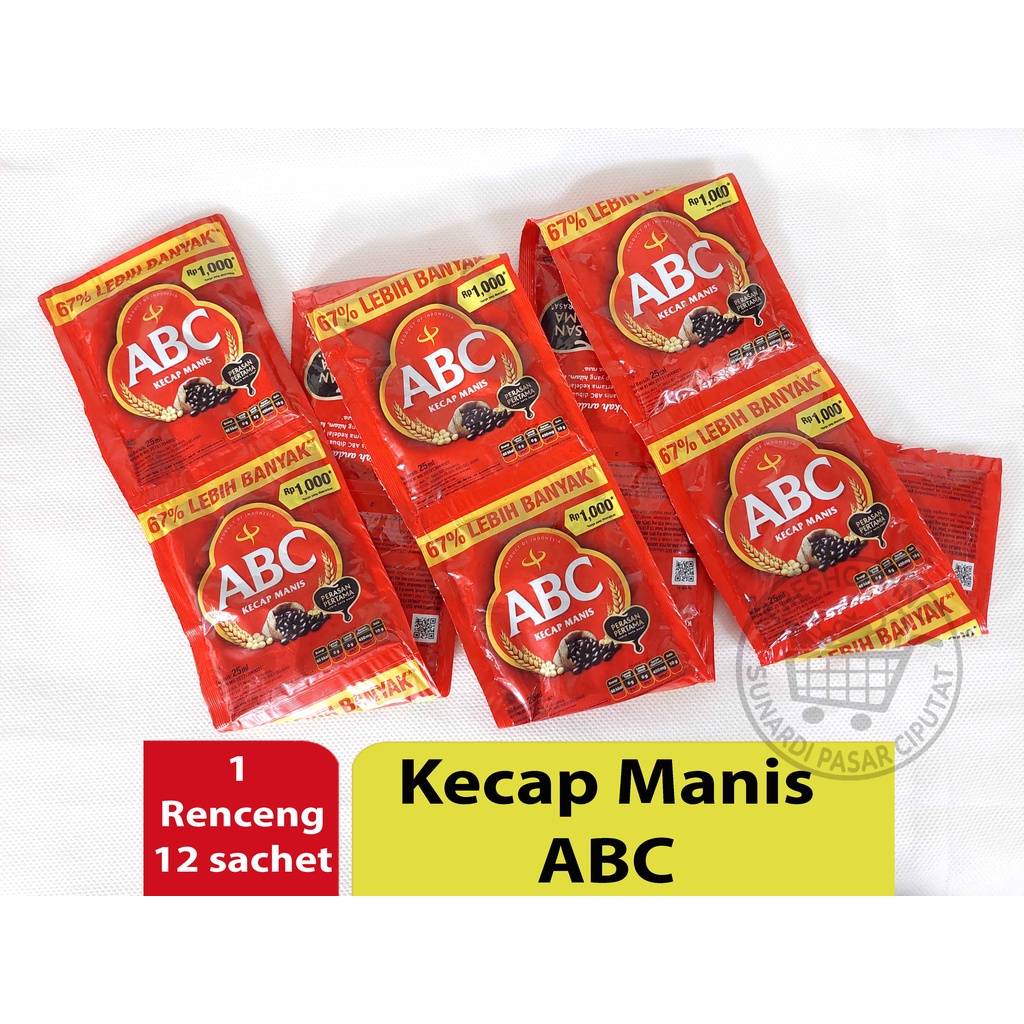 Jual KECAP MANIS ABC 1 renceng 12sachet | Shopee Indonesia