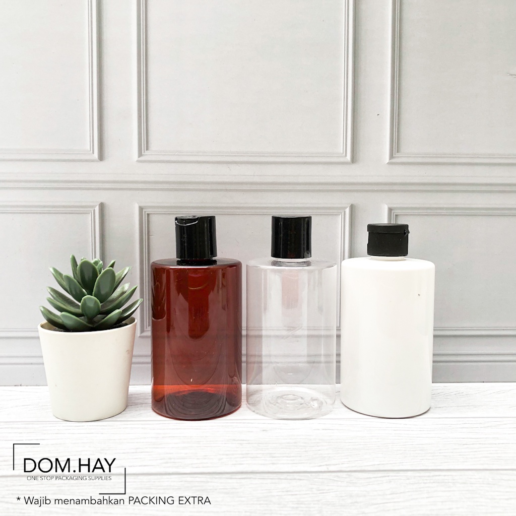 Jual Botol Presstop Hitam 250ml RFS Plastik PET Lotion Handsoap Hand ...