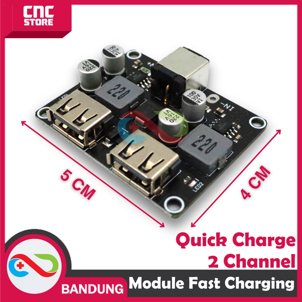 Jual MODULE FAST CHARGING STEP-DOWN 9-30V to QC3.0 QUICK CHARGE 2 ...