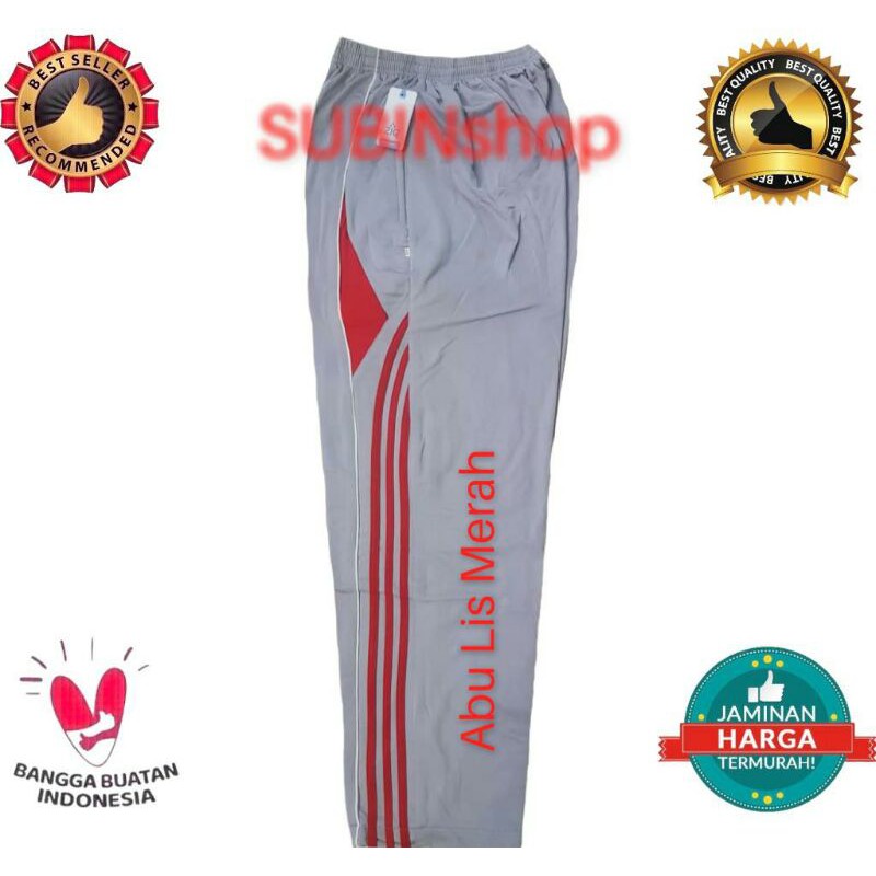 Jual Celana Training Olah raga/panjang/Abu Lis Merah/m,l,xl,xxl ...