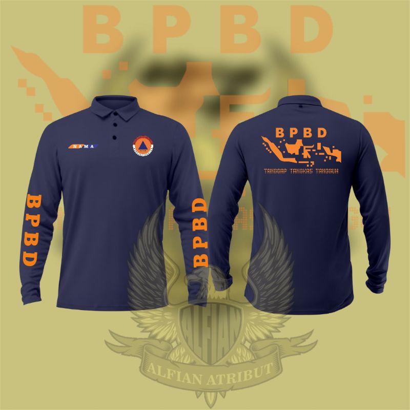 Jual kaos polo bpbd,kaos berkerah bpbd lengan panjang | Shopee Indonesia