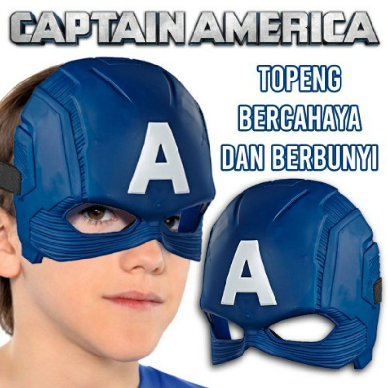 Jual Topeng Captain America LED Super Hero Avengers Mask Topeng Mania ...