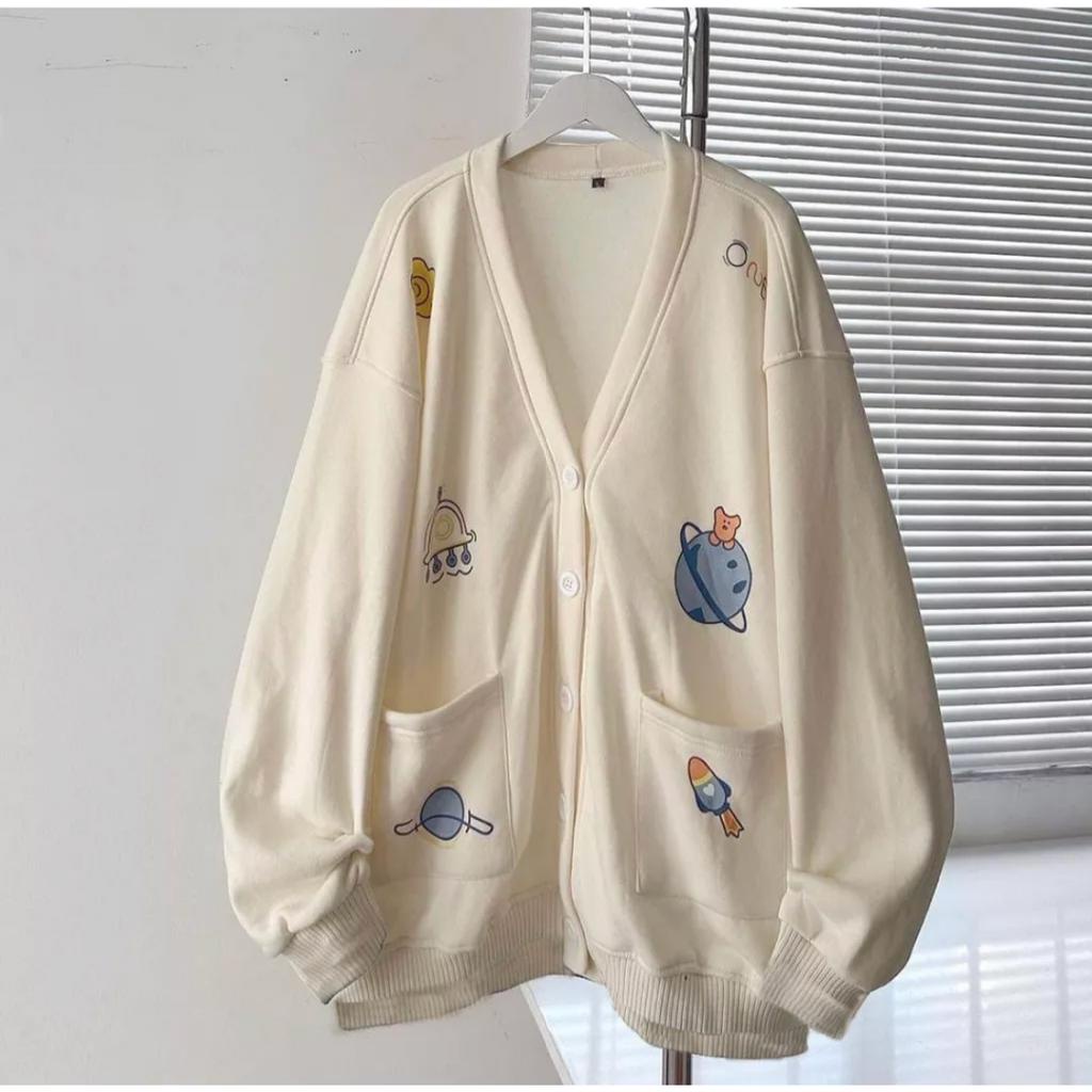 Jual CARDIGAN PLANET SPACE ASTRO KARDIGAN | Shopee Indonesia