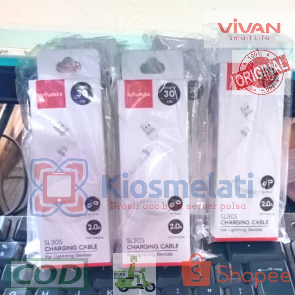 Jual KABEL DATA Vivan-Kabel powerbank SC30S Kabel TYPE C-Kabel pendek ...