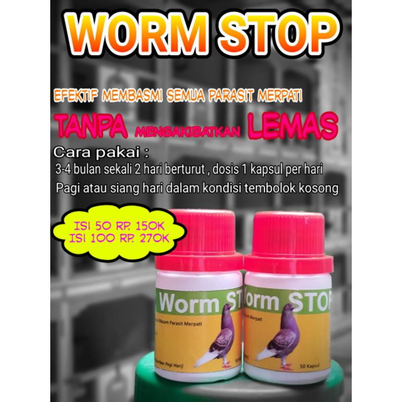 Jual Worm Stop Baron/Obat Cacing dan Parasit Pada Merpati | Shopee ...