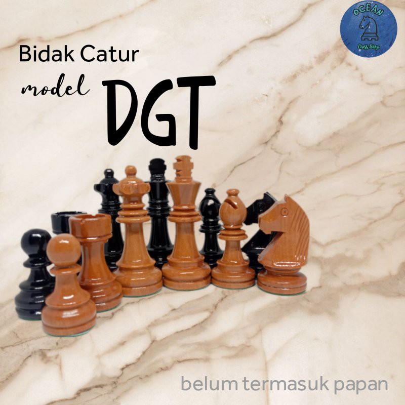Jual Bidak Catur Kayu Sawo Model DGT (Standar Internasional) | Shopee ...