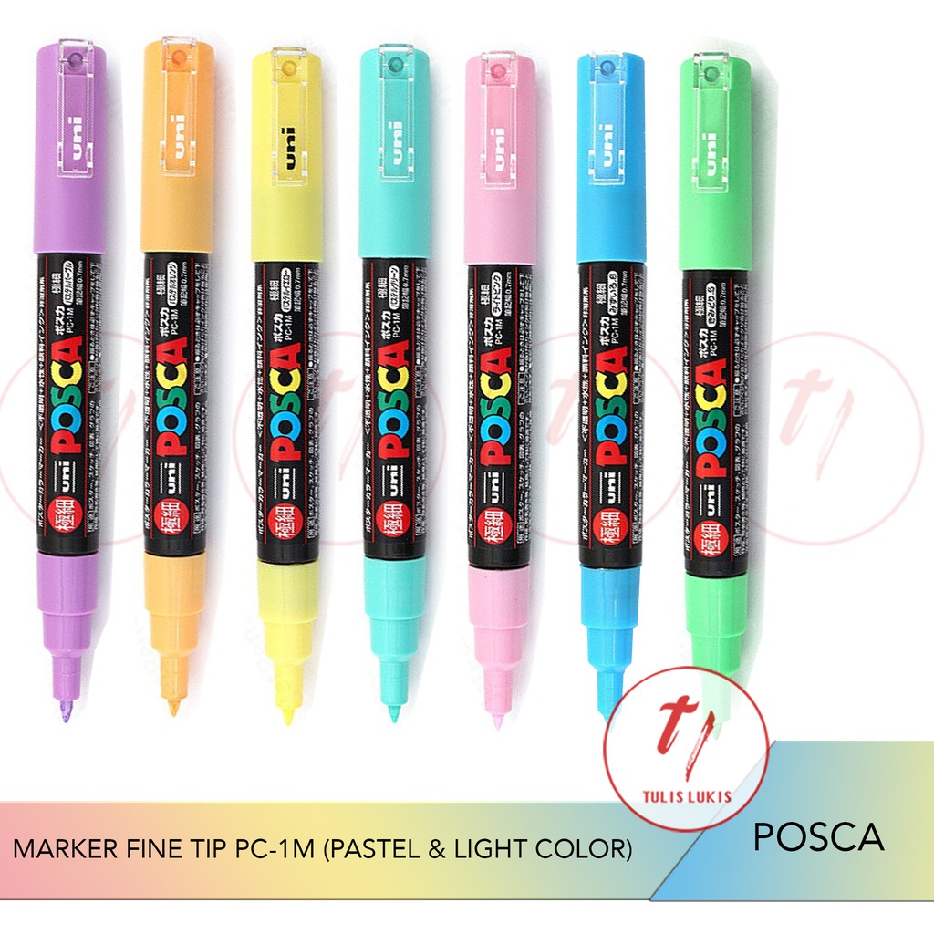 Jual SPIDOL UNI POSCA MARKER FINE TIP PC-1M LIGHT & PASTEL EDITION ...