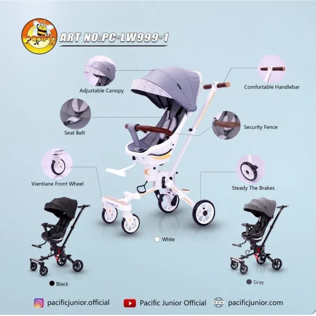 Jual PACIFIC Magic Stroller LW-999-1 / kursi dorong | Shopee Indonesia