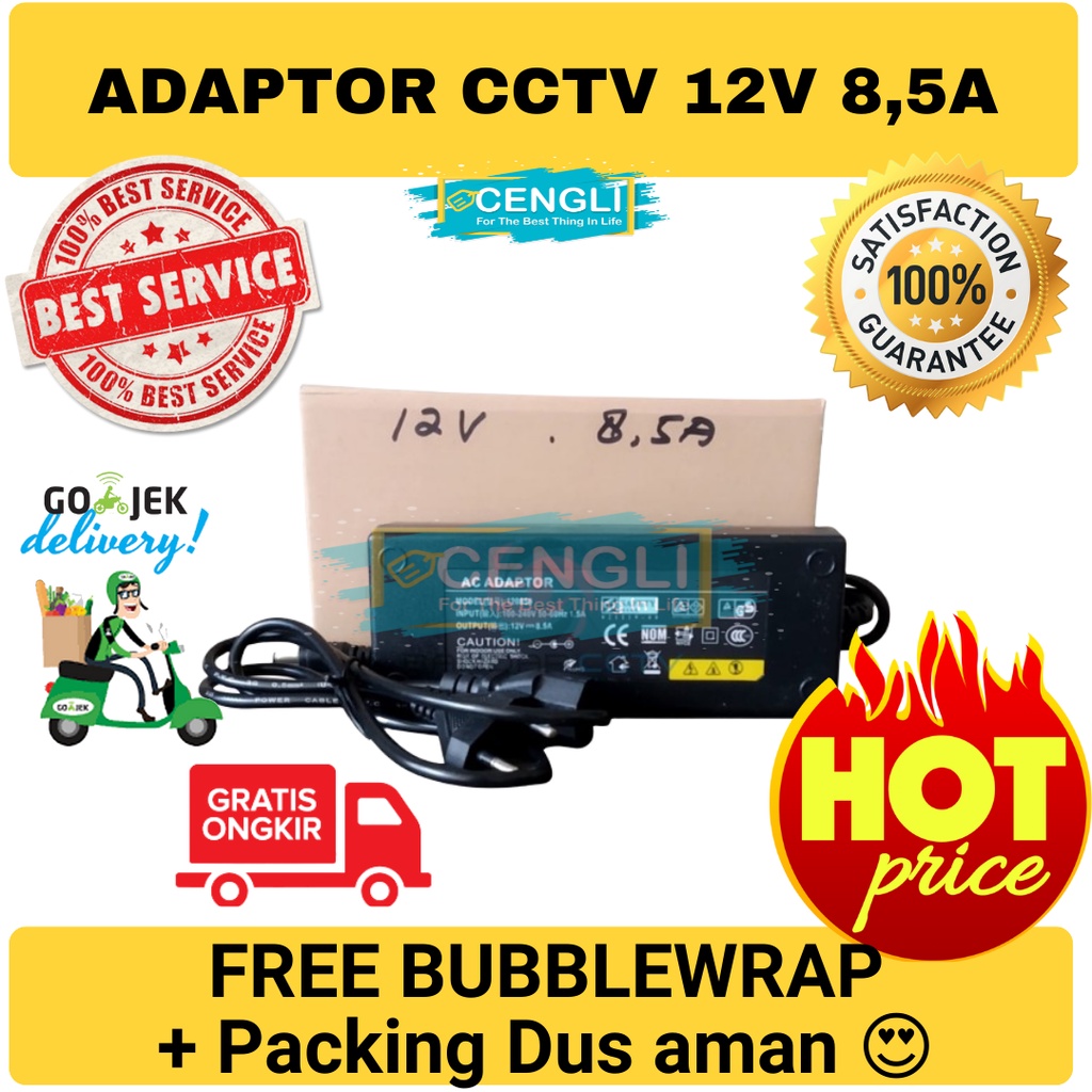 Jual Adaptor CCTV 8,5 Ampere 12 Volt | Shopee Indonesia