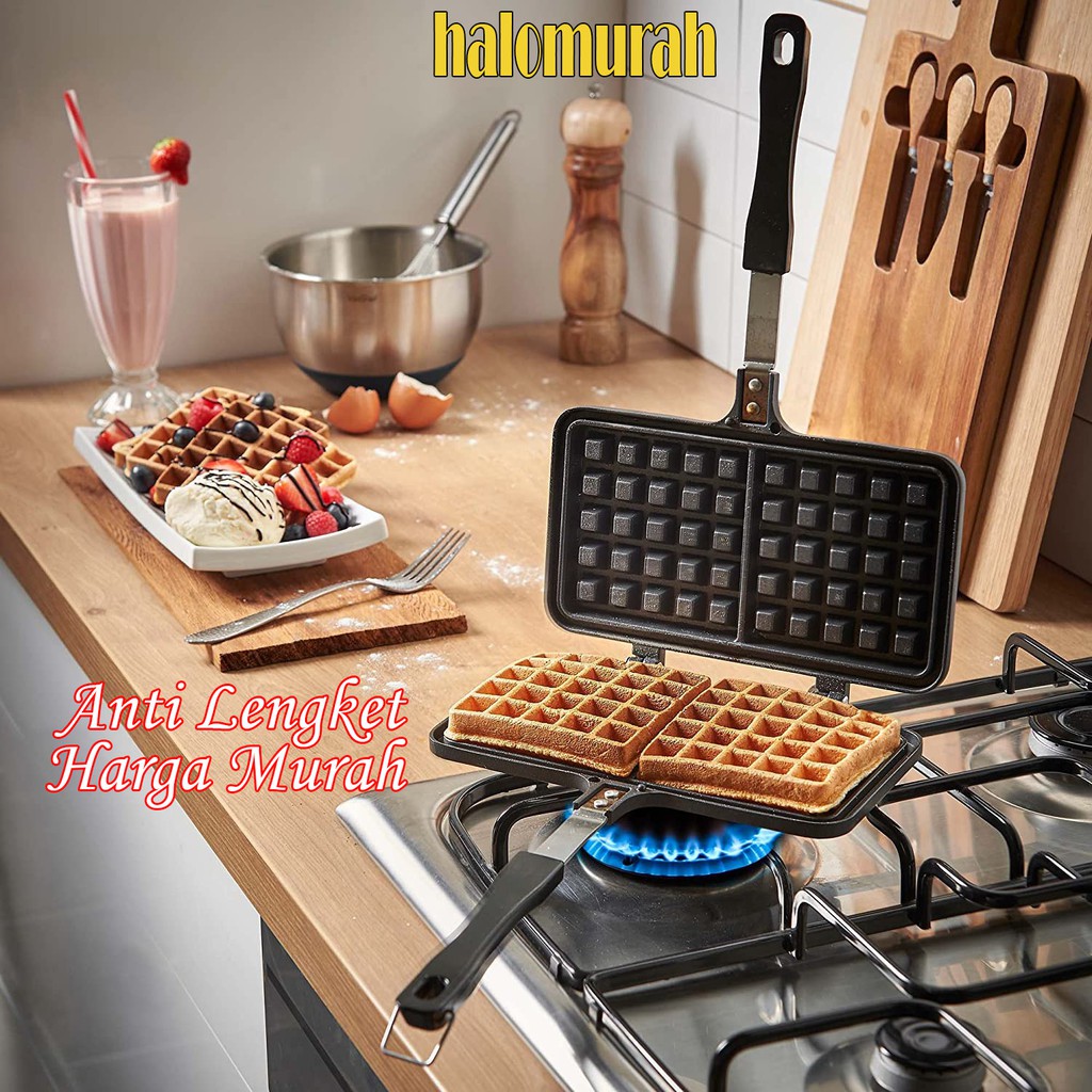Jual WAFFLE MAKER CX319 Cetakan kue wafel - Teflon bagus - Tidak ...