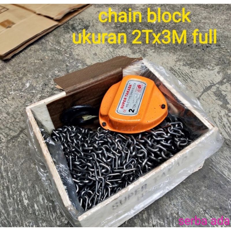 Jual CHAIN BLOCK 2 ton x 3 meter - Takel GEREK 2 T x 3 meter | Shopee ...