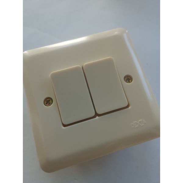 Jual saklar lampu on off dua/ saklar lampu tempel / saklar lampu tembok ...