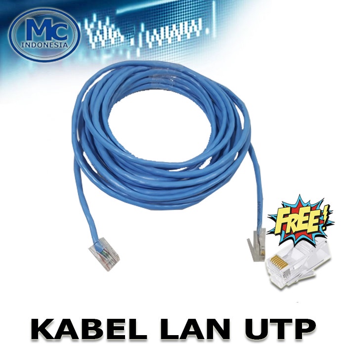 Jual KABEL LAN UTP RJ45 Cat5e 10METER - 50METER | Shopee Indonesia
