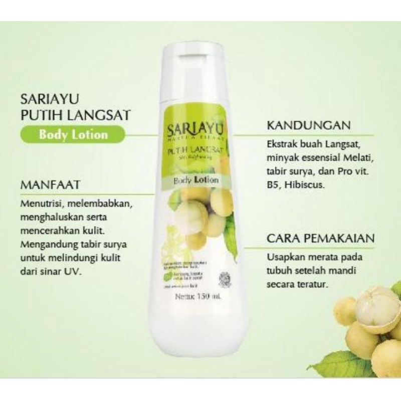 Jual Sariayu Body Lotion Putih Langsat | Shopee Indonesia