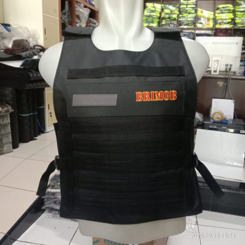 Jual KA Rompi motor|Rompi angin|Rompi bodyvest Hitam Brimob |Rompi ...