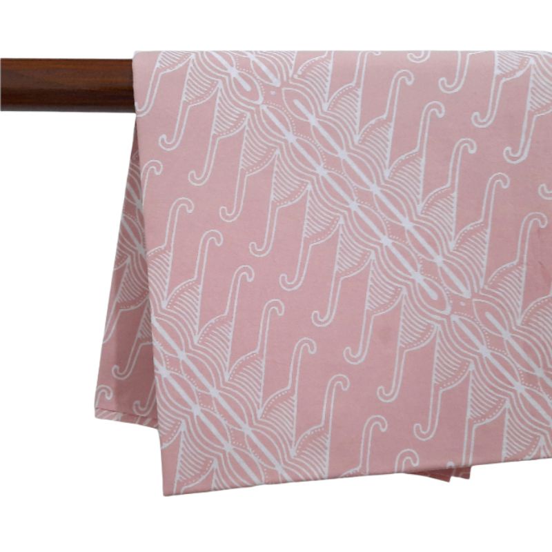 Jual kain batik cap katun sewarna dustybrown motif liris kembar ...