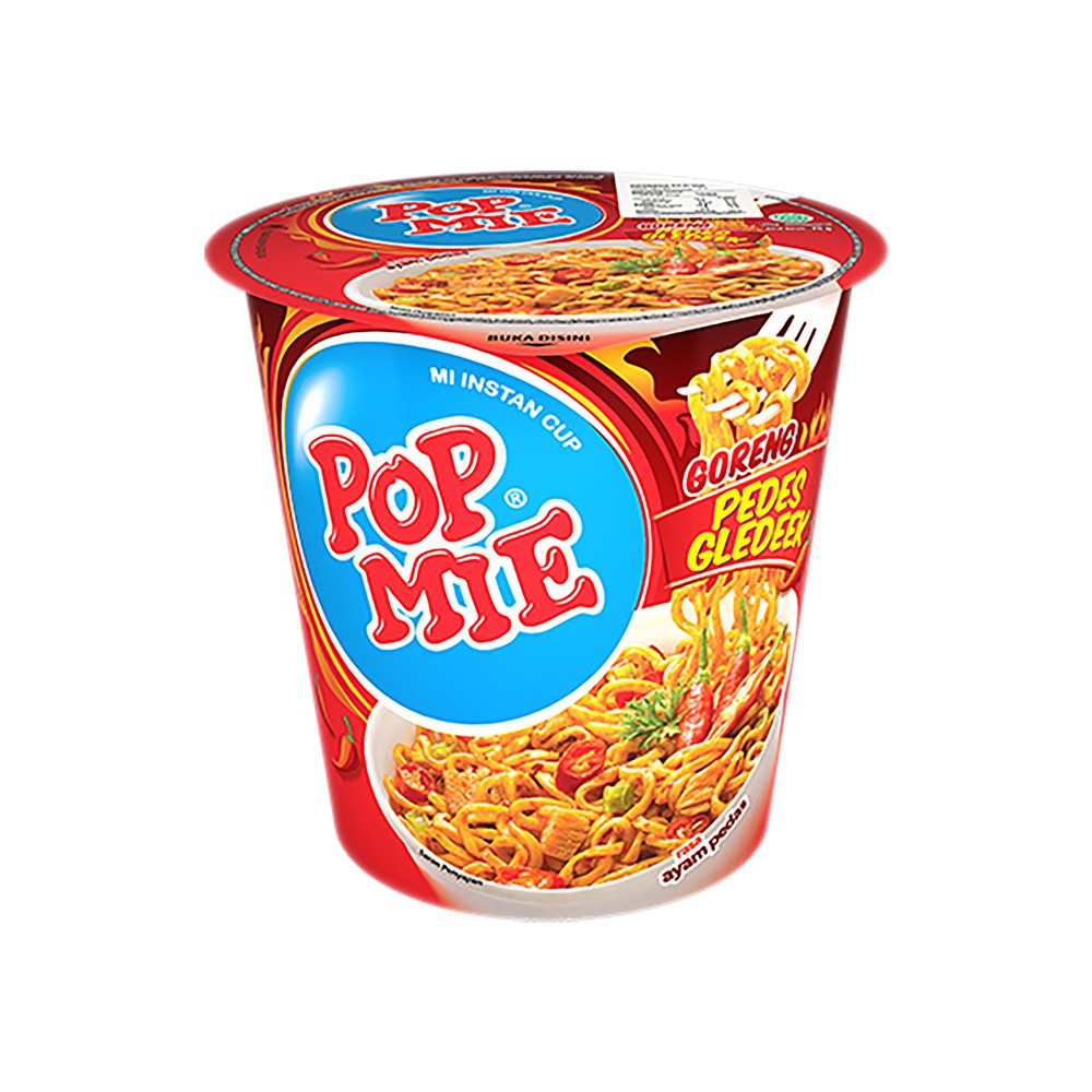Jual POP MIE GORENG PEDAS GLEDEEK SPICY FRIED NOODLE POPMIE GLEDEK 75GR ...
