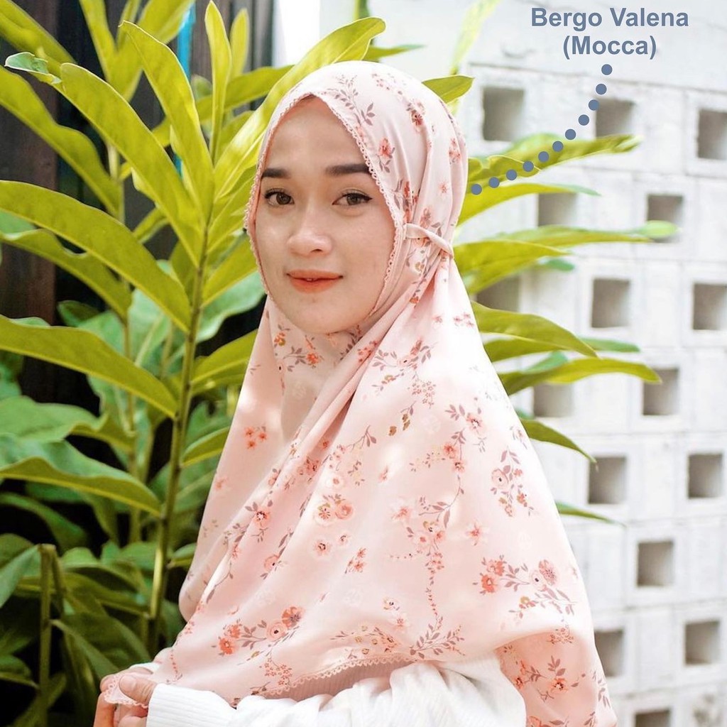 Jual Koyu Hijab Bergo Motif Instan Viney Jepang Premium 2layer Valena ...