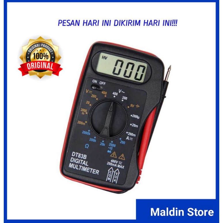 Jual Alat Ukur Tegangan Listrik Multimeter Multitester Avometer Mini ...