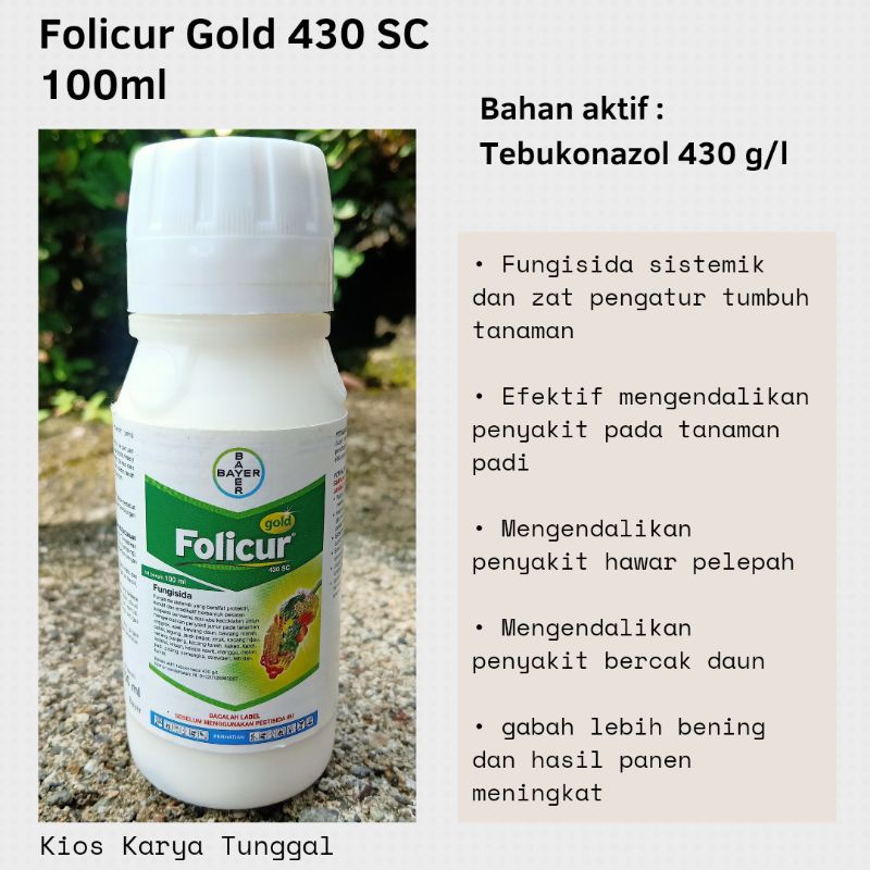 Jual Fungisida Folicur Gold 430SC 100ml tebukonazol 430g/l | Shopee ...