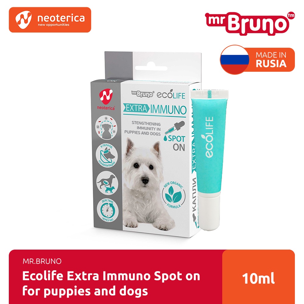 Jual Mr Bruno Ecolife Extra Immuno Spot On For Puppies & Dogs 10ml ...