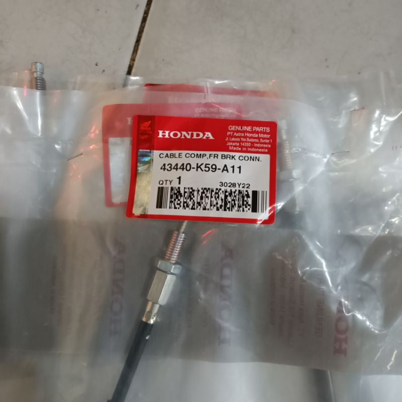 Jual KABEL REM CBS PENDEK NEW VARIO 150 ESP - ORIGINAL PN.43440 K59 A11 ...