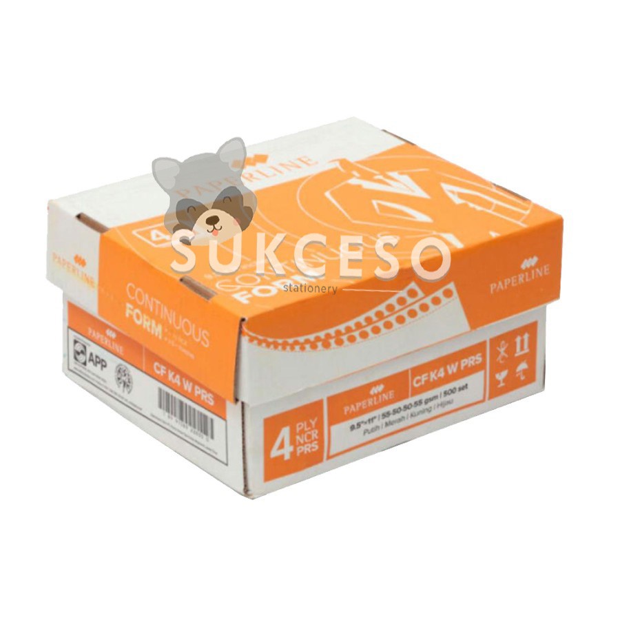 Jual Paperline PPL Continuous Form 4 Ply Warna PRS / Continous Murah ...