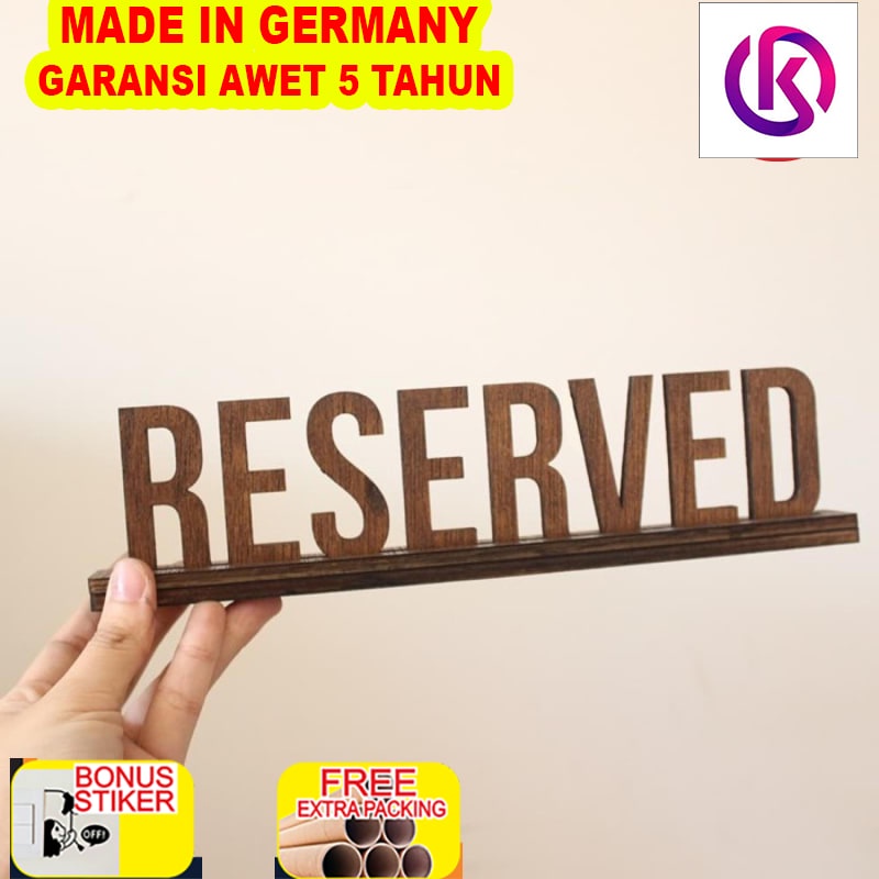 Jual Terlaris Sign Kayu Reserved / Table Sign Reserved Kayu | Shopee ...