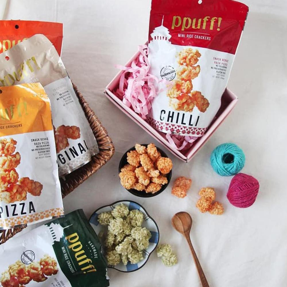 Jual PPUFF RENGGINANG PREMIUM RICE CRACKERS ADA PILIHAN RASA 80gr ...