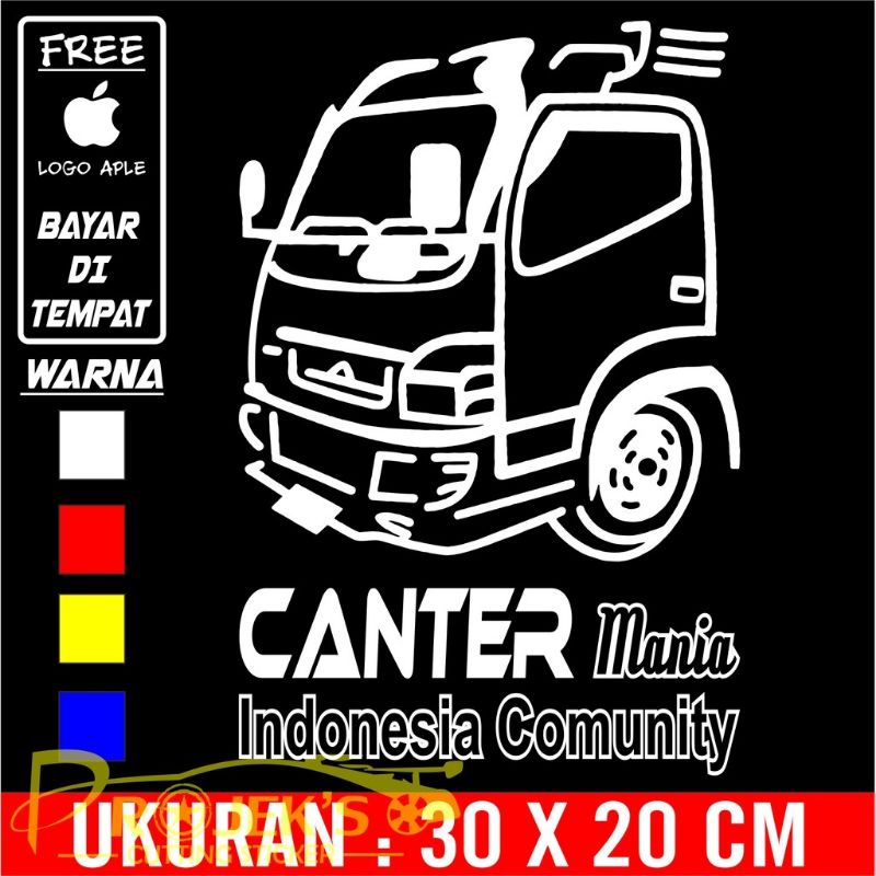 Jual Cutting sticker mobil stiker gambar Canter mania | Shopee Indonesia