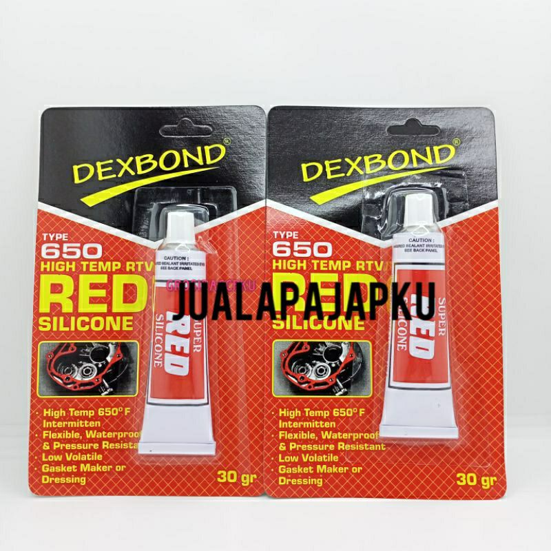 Jual Lem Silikon Dexbond Red HI Temp Rtv Gasket Silicone Red Merah 30G ...