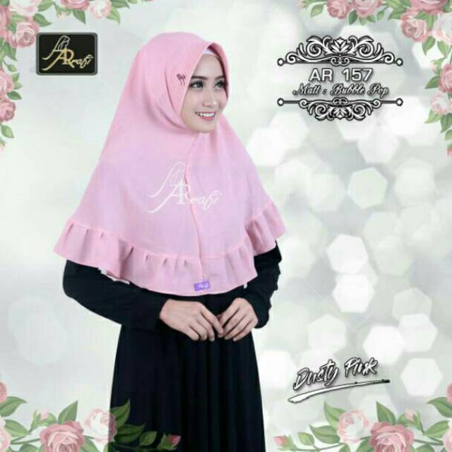 Jual Jilbab Hijab AR 157 Arrafi Kerudung Krudung Bergo Khimar instan ...
