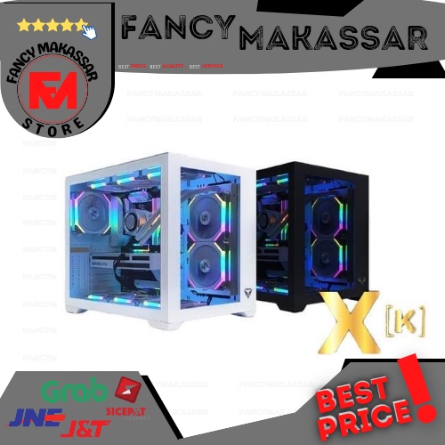 Jual CASING PRIME X-[K] BLACK - WHITE - PREMIUM GAMING CASE 0.7mm STEEL ...