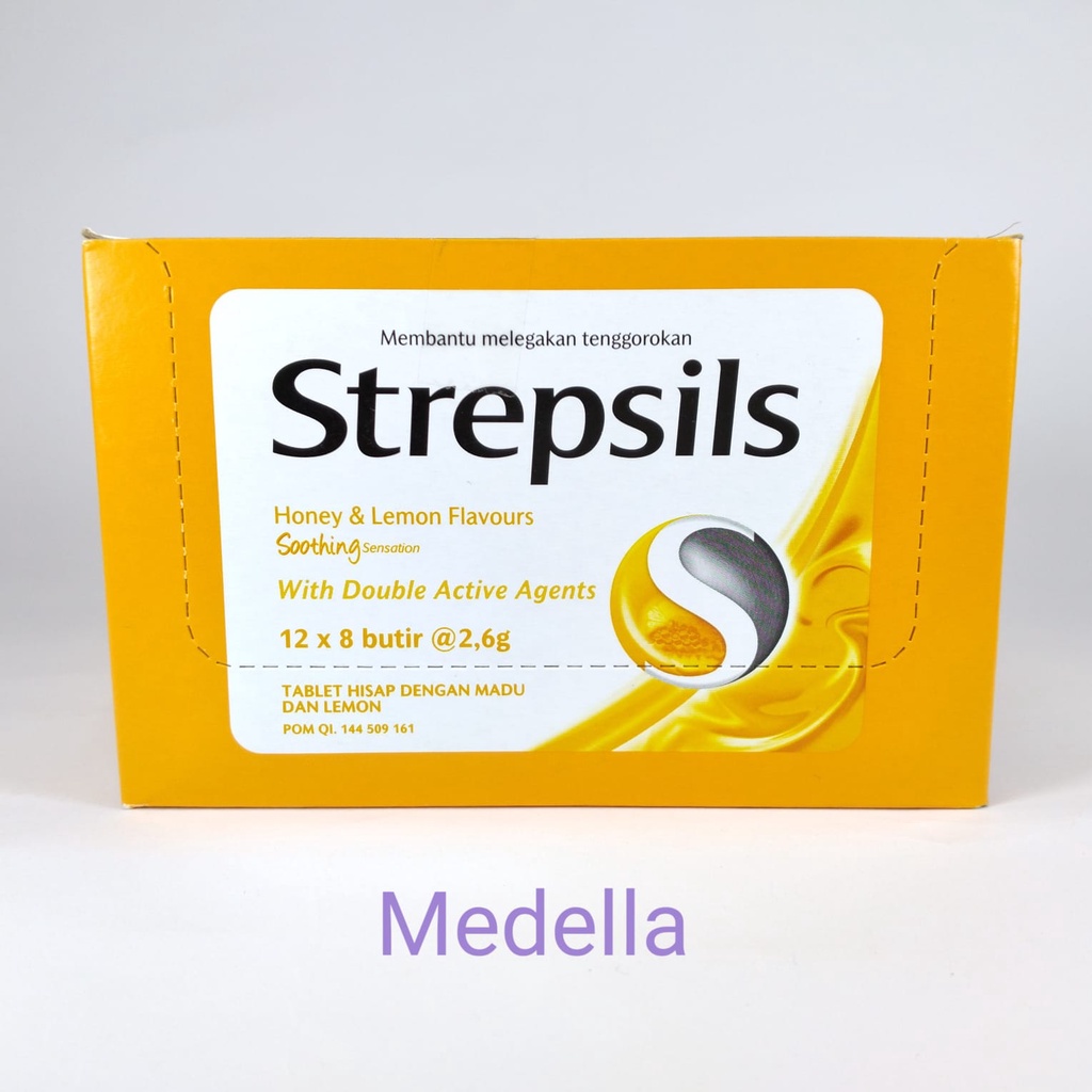 Jual Strepsils Honey & Lemon Tablet Hisap Box isi 12x8 | Shopee Indonesia