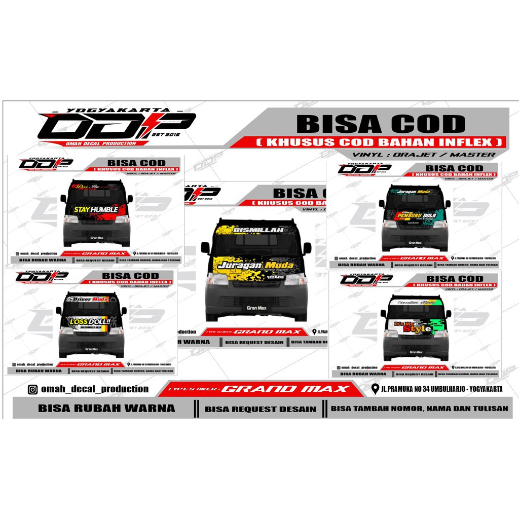 Jual CUSTOM DEKAL STICKER KABIN L300 FUTURA STIKER MOBIL PICK UP ...