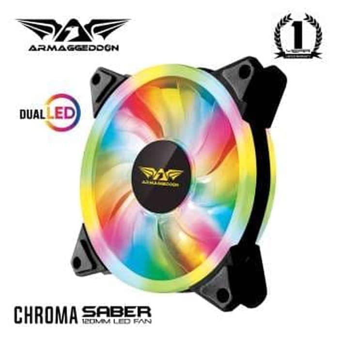 Jual Armaggeddon CHROMA DUAL SABER Fan Multicolor RGB Static | Shopee ...