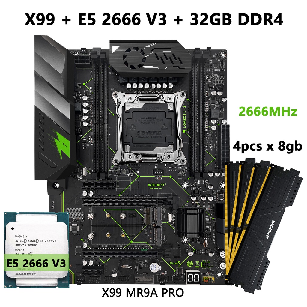 Jual Preorder Machinist X99 Mr9a Pro Motherboard Combo Set Kit With