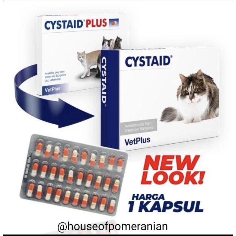Jual CYSTAID PLUS CAT vetplus obat saluran kemih kucing urinary | Shopee Indonesia