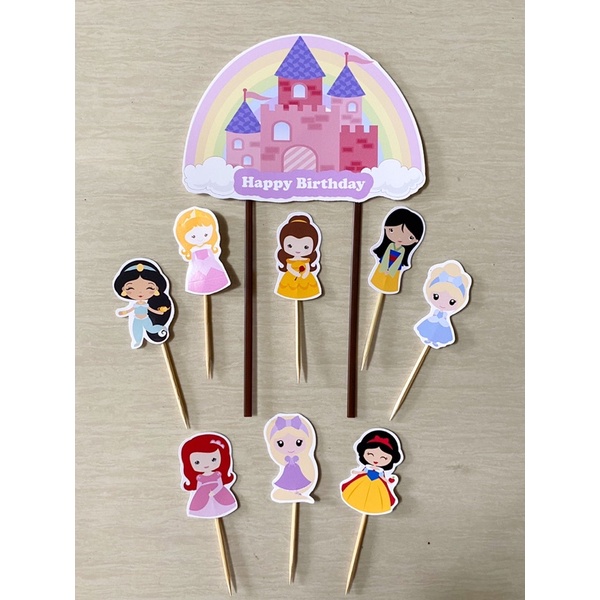 Jual TOPPER PRINCESS CHIBI / TOPPER KUE PRINCESS CHIBI / TOPPER SNOW ...