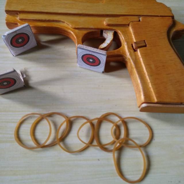 Jual Pistol kayu peluru karet | Shopee Indonesia