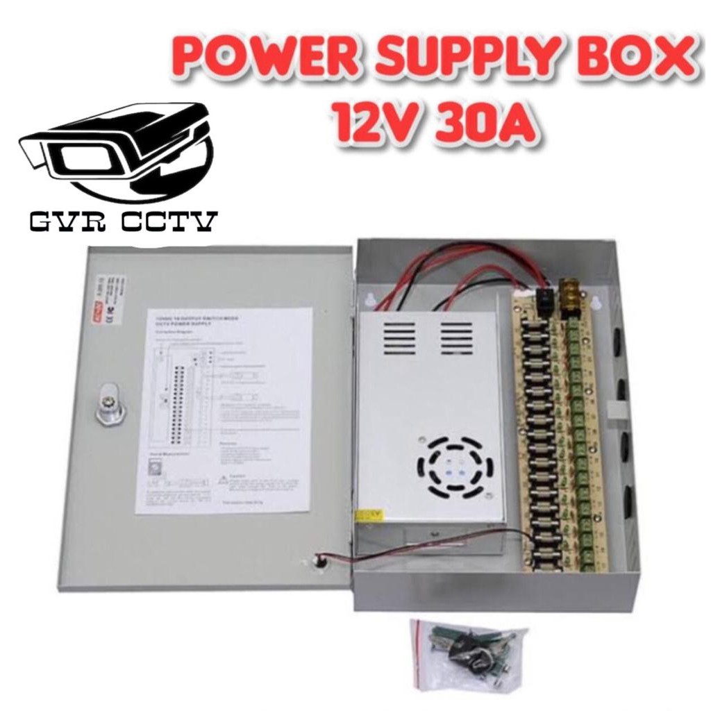 Jual panel cctv - power cctv - power supply box 12V 30A CCTV | Shopee ...