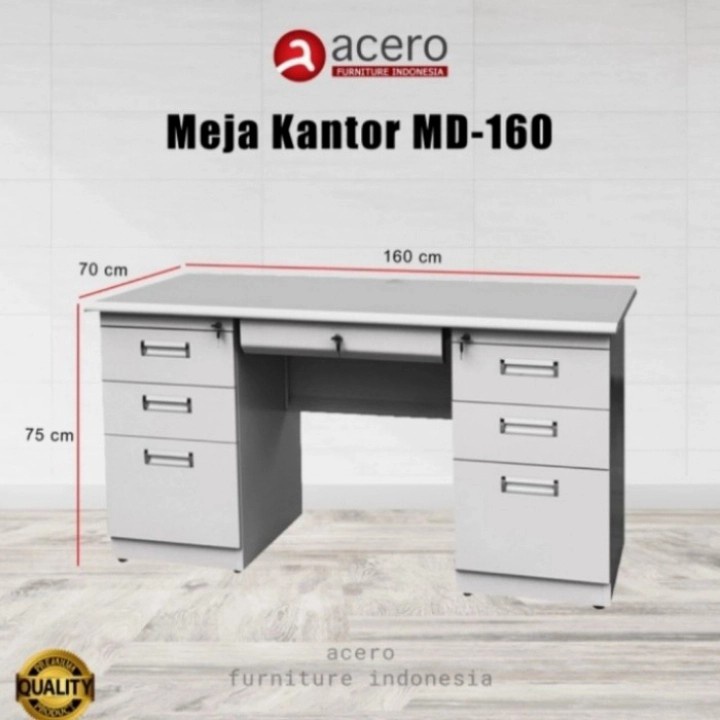 Jual Meja kantor Meja komputer meja kerja meja belajar MEJA TULIS BESI MINIMALIS AA - MD 160 ...