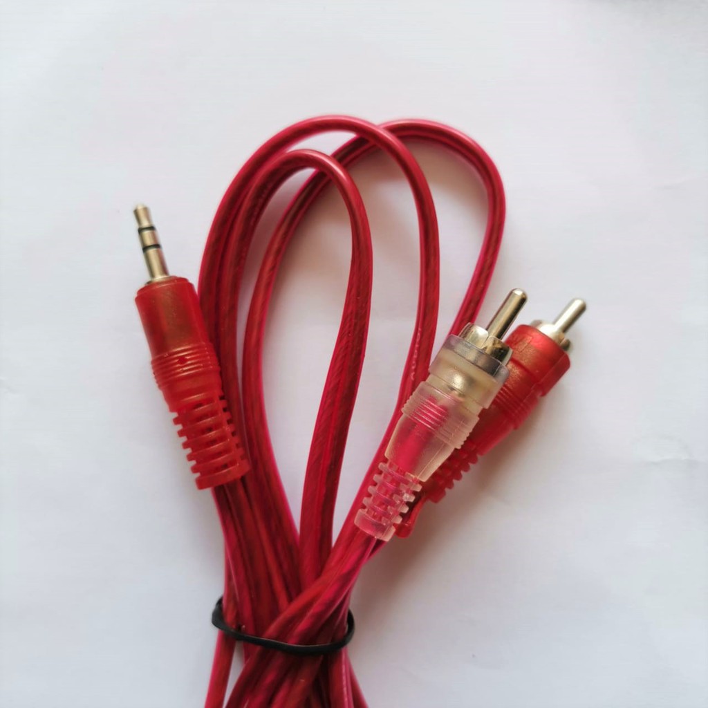 Jual Jek Jeck Kabel Audio Jack 2 in 1 3.5mm dari HP ke Speaker aktif Salon PANJANG 1.5METER RCA ...