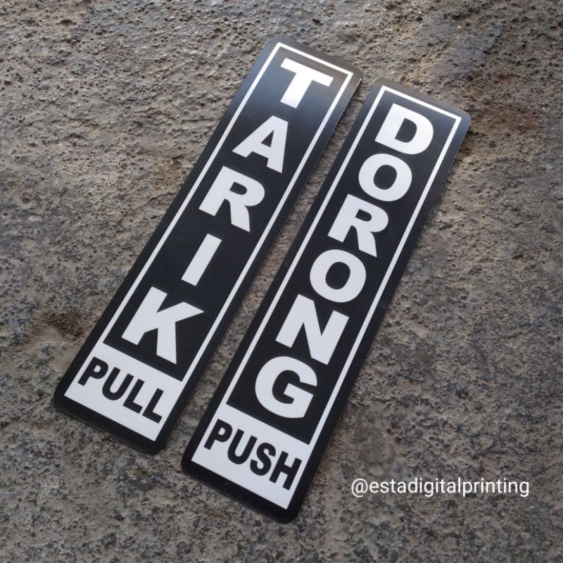 Jual STIKER PINTU TARIK DORONG GESER - satu sett isi 2 pcs | Shopee ...