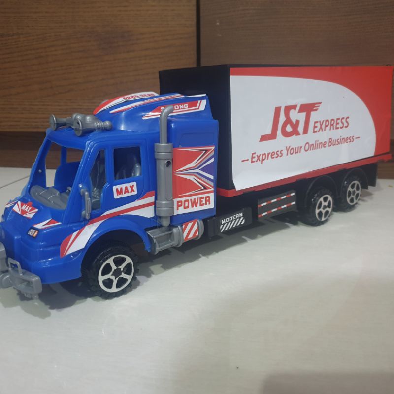 Jual mainan truk ekspedisi pengiriman container besar / kontener truk ...